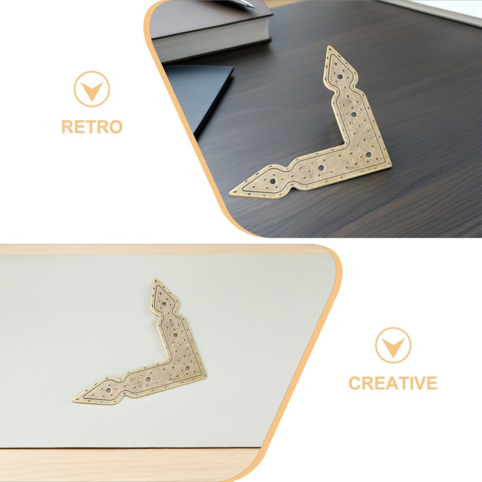 4 Pcs Iron Corner Guard Scrapbook Metal Corners for Memory Books ...
