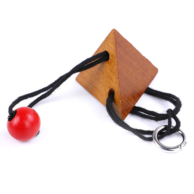 IQ rope wooden puzzle logic brain teaser string puzzles game for adults ...