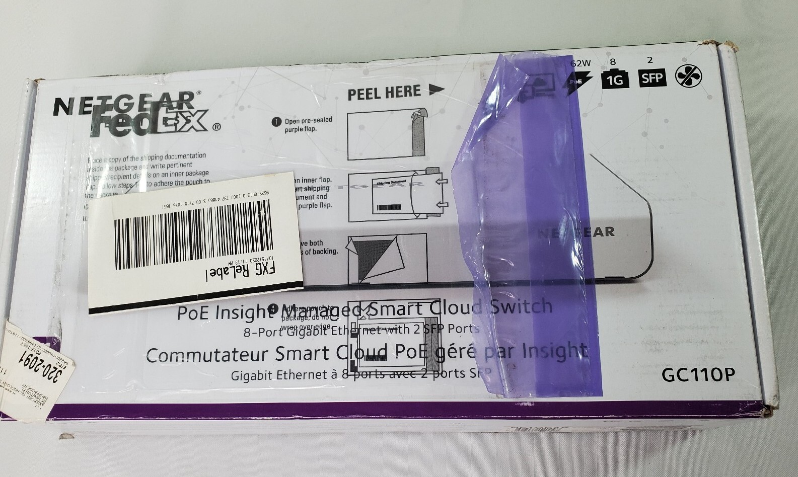 NETGEAR Gc110-100nas Insight Smart Cloud Managed 8 Port Switch for sale ...