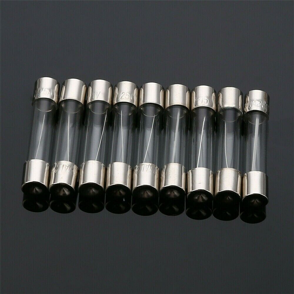 72 Pieces 6x30mm Glass Tube Fuses Kit for Car Boat Fastblow Glass Fuses ...