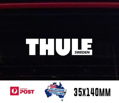 2x Thule Windscreen Windshield Decal Sticker 140mm WHITE | eBay