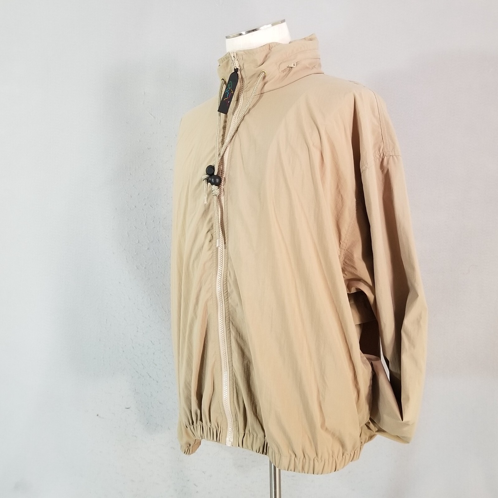 Greg Norman golf windbreaker jacket men's large beige… - Gem