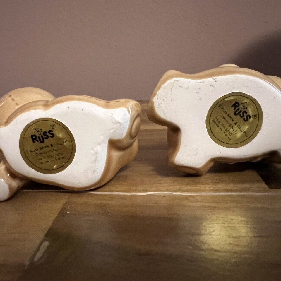 VINTAGE CUTE RUSS CERAMIC BEAR FIGURINE MADE IN KOREA | eBay