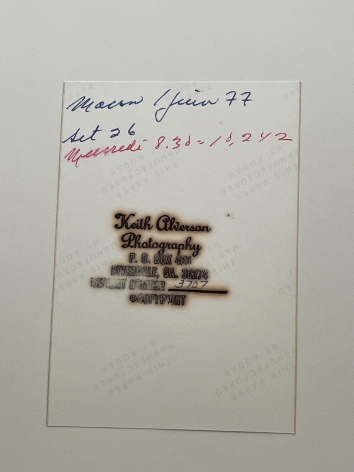 ELVIS PRESLEY ORIGINAL VINTAGE KODAK PHOTO MACON, GA JUN. 1 1977 ...
