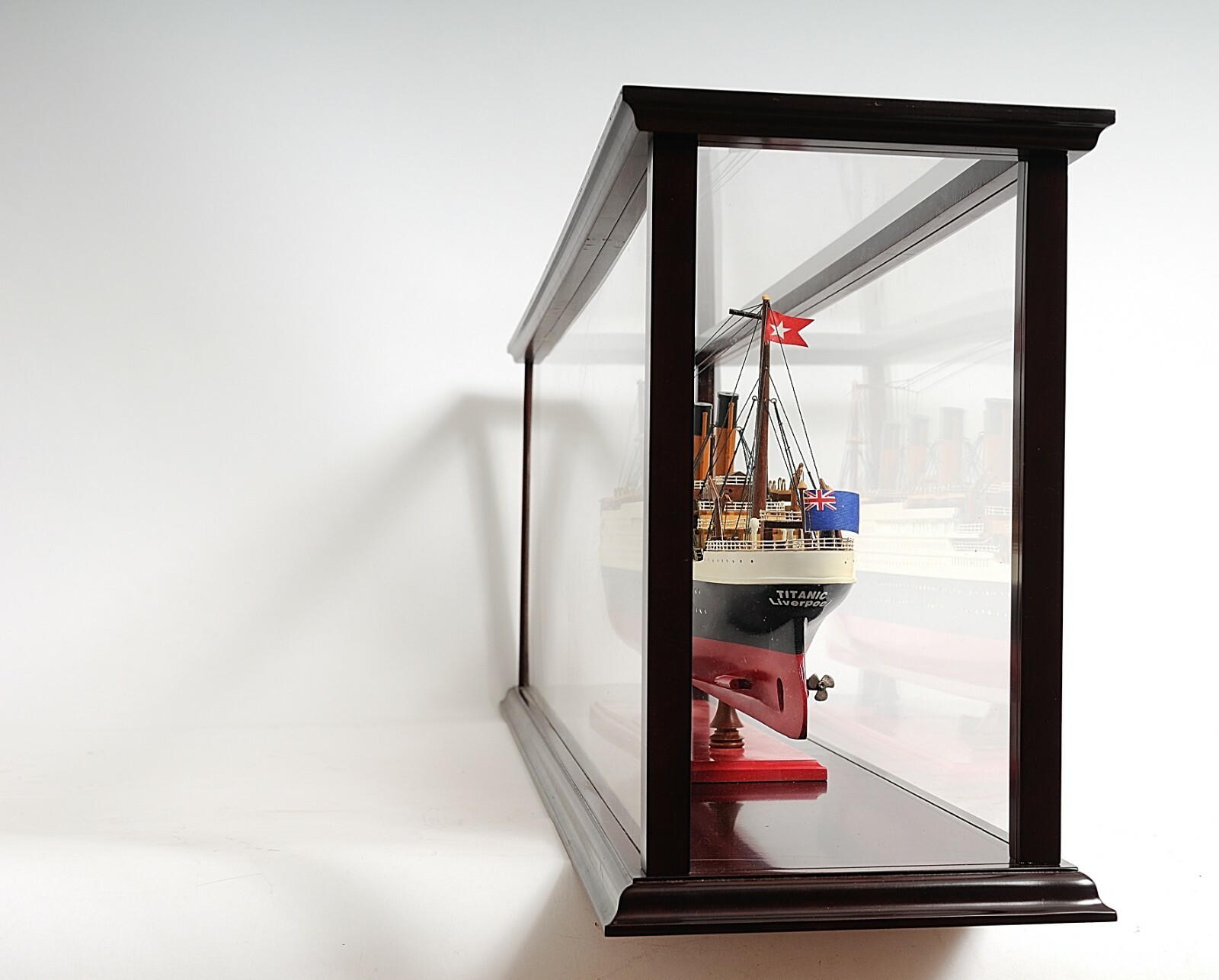 45-Inch LARGE DISPLAY CASE for Collectable Ship Boat Models Wood ...