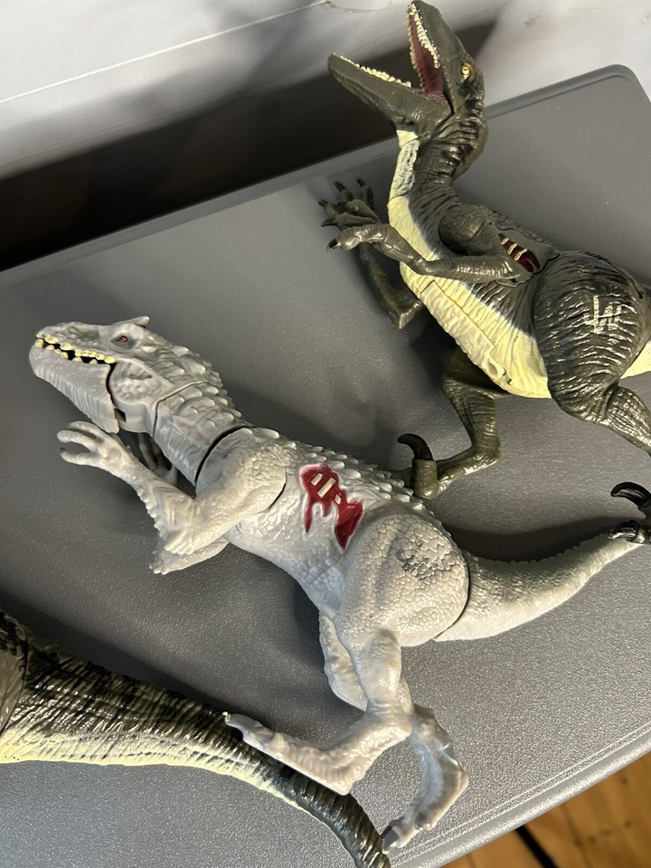 Jurassic Park World Bashers & Biters Dinosaurs x3 Indominus Rex Blue ...