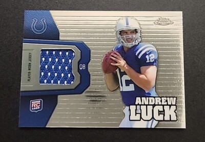2012 Topps Chrome Rookie Relics Andrew Luck #RR1 Rookie RC Jersey Patch ...