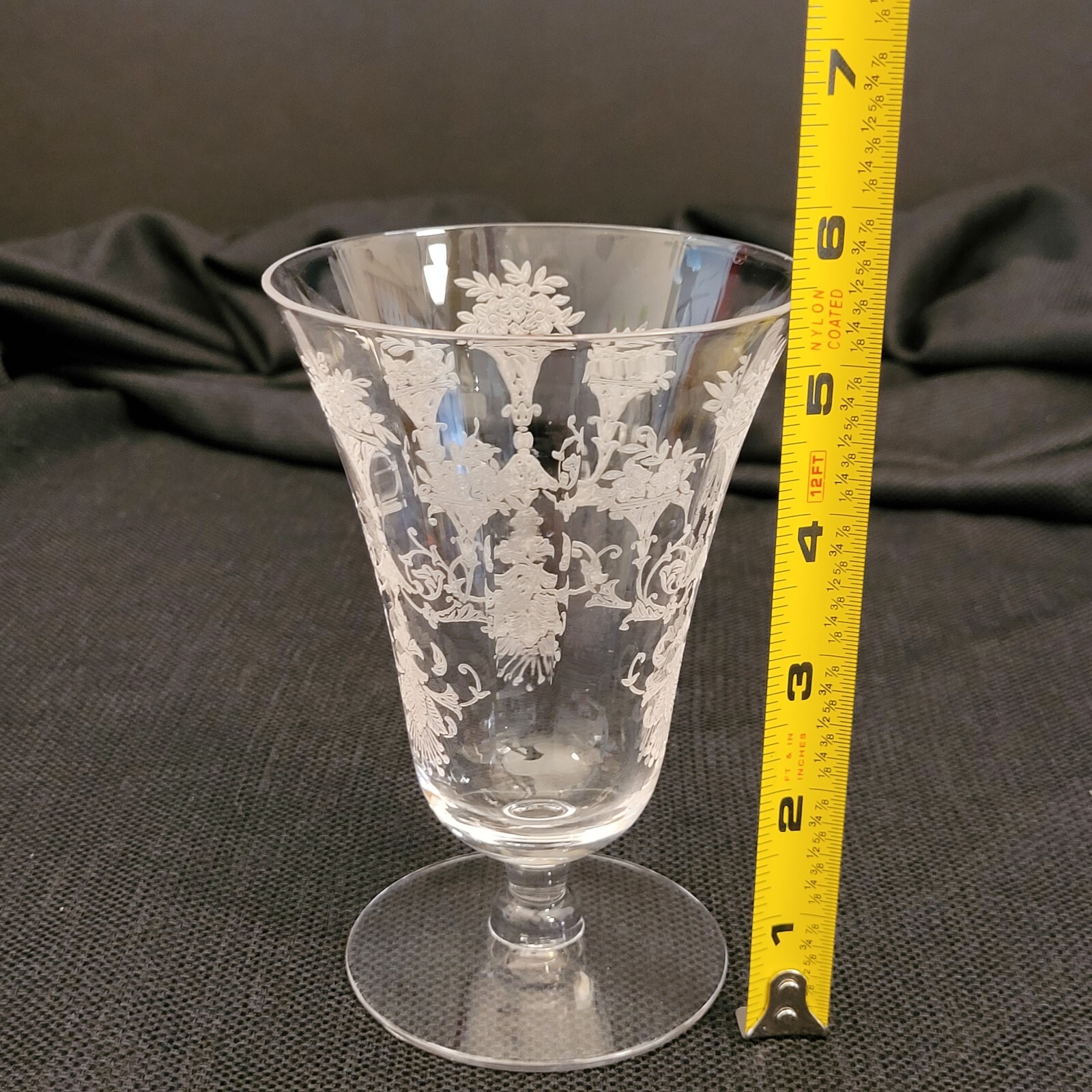 Goblet Vintage Elegant glassware Morgantown Mayfair pattern etched | eBay