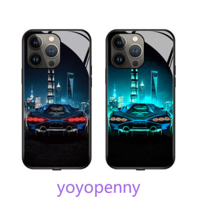 LED Shine Racing Car Light up Phone Case Cover for iPhone 17 16 13 14 ...