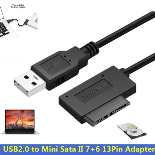 USB3.0 to Mini Sata Cable Slimline Drive Wire Adapter Cable Cord ...