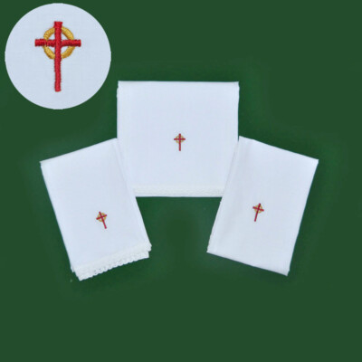 Altar Linen Set of 3, 1 Corporal, 1 Purificator 1 towel Vestments ...
