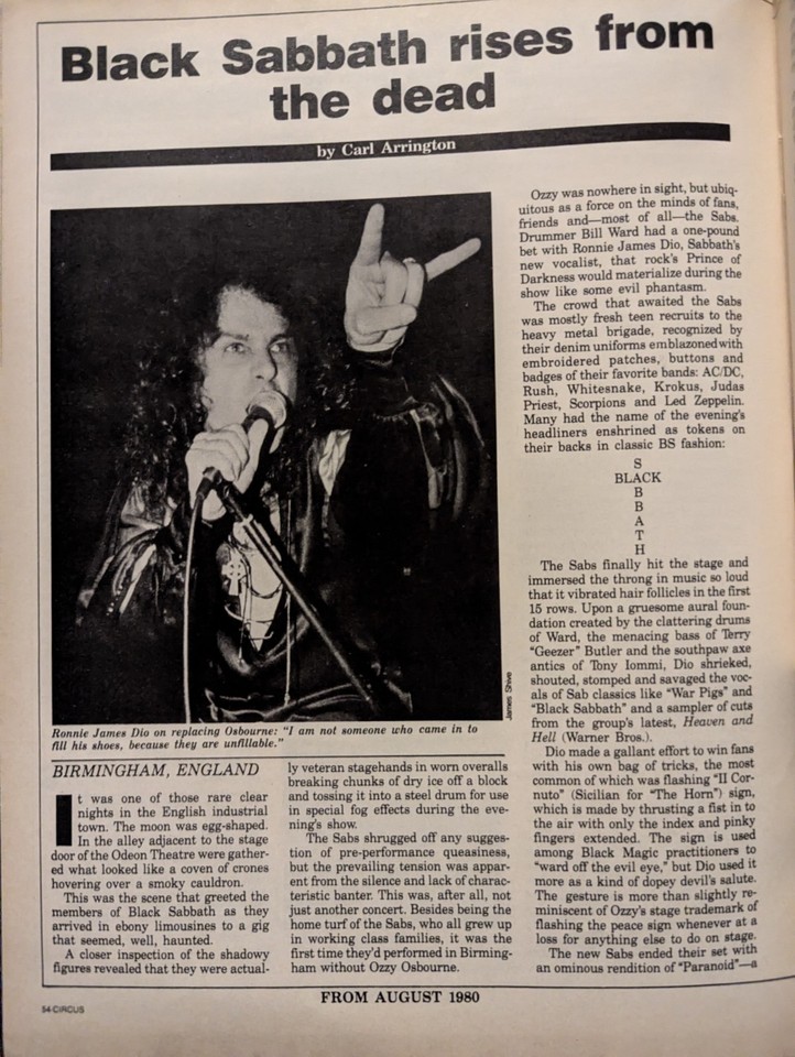 Circus Magazine October 1982 Ozzy, Sabbath, Led Zeppelin, Queen, Rush ...