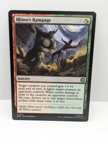 MTG Spiderman - Rhino's Rampage - Sorcery - Uncommon - Regular - SPG ...