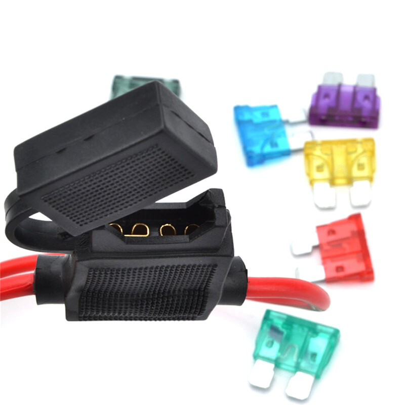 Car Splash Proof In-line Standard Blade Fuse Holder Box 5/10/15/20/25 ...