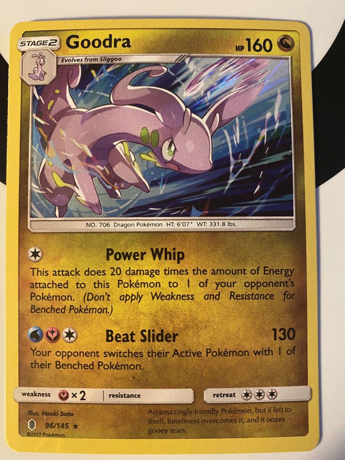 Pokémon TCG Goodra Sun & Moon: Guardians Rising 96/145 Holo Holo Rare ...