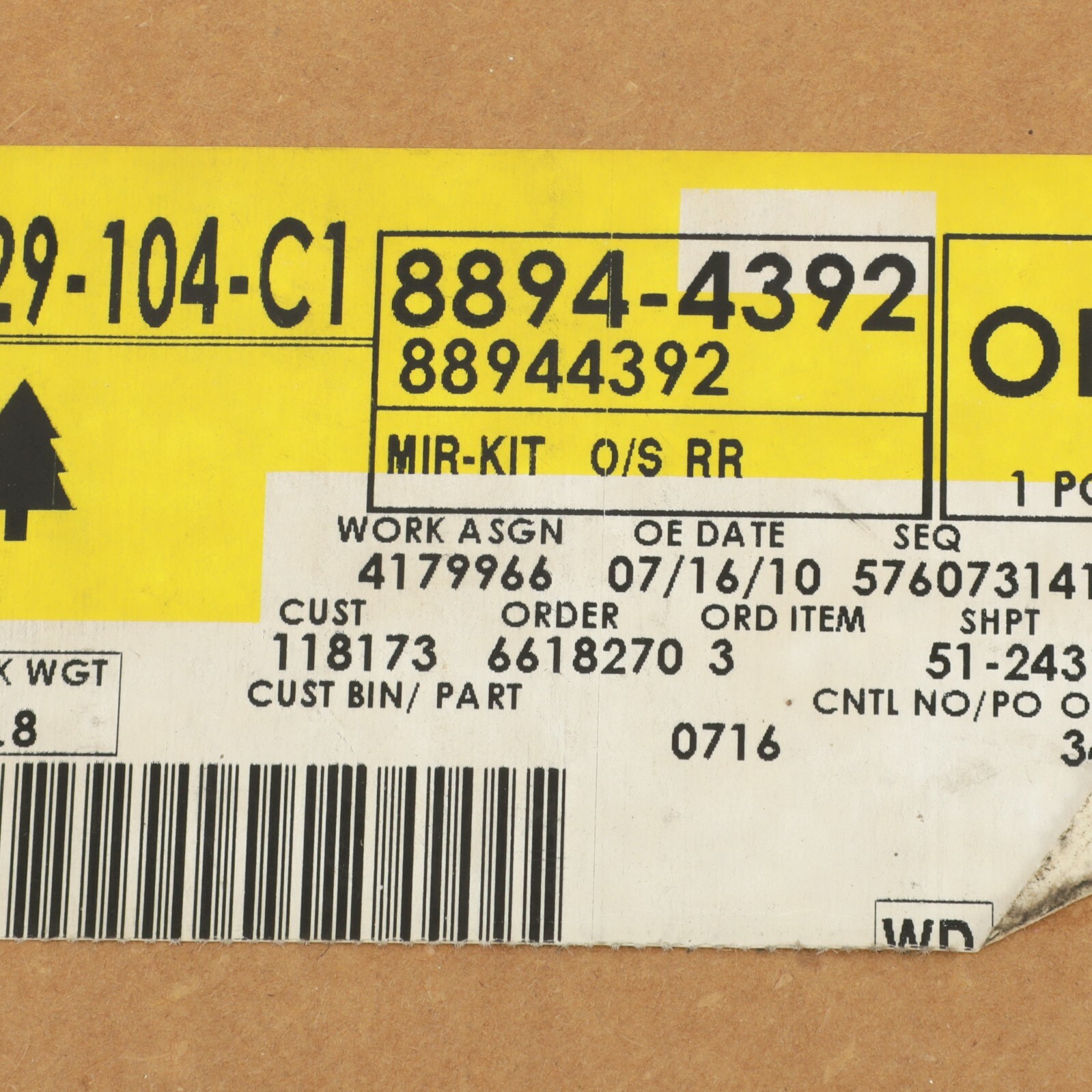 GM OEM Outside Right Hand Passenger Side Front Door Mirror Glass ...