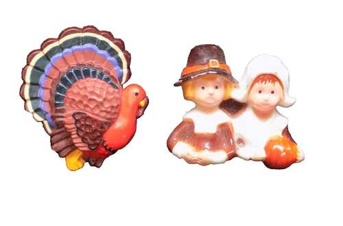 Vintage Thanksgiving PIN Lot HALLMARK Pilgrim Boy Girl Turkey Fall ...