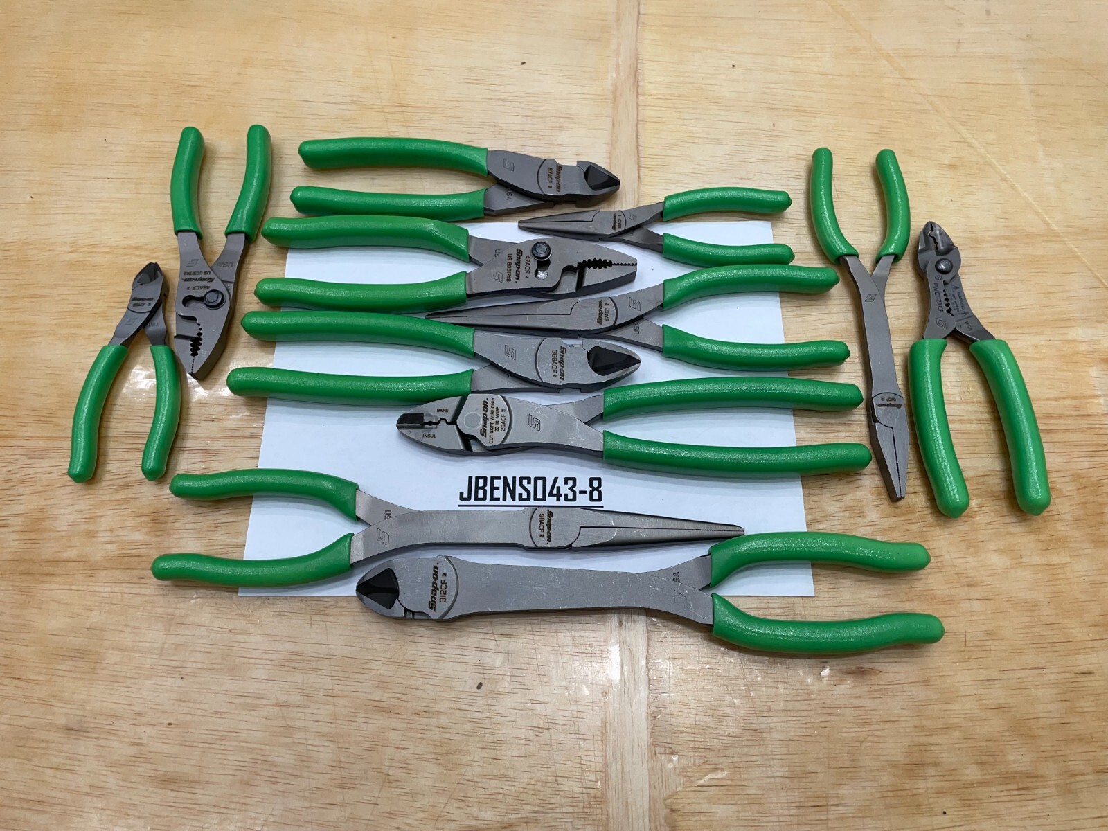 Snap-On Tools USA NEW 12 Piece GREEN Soft Grip Master Assorted Pliers Lot Set | eBay