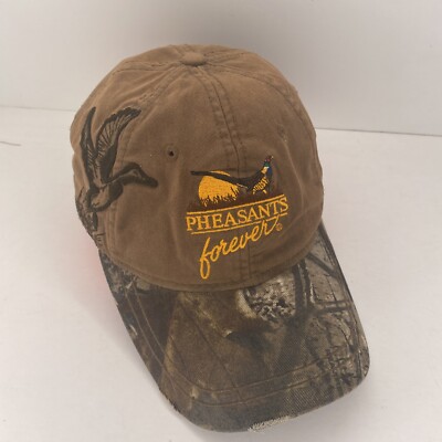 Pheasants Forever Camo Baseball Cap Mens One Size Sri-Duck Curved Bill ...