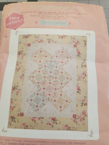 Pixie Girl Quilts - Forget me not quilt kit with pattern and fabric | eBay