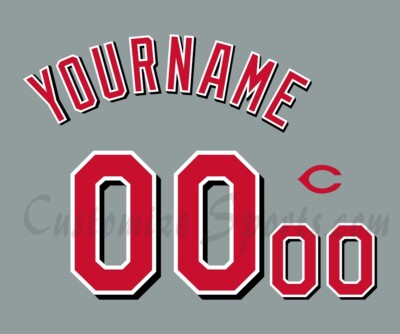 Baseball Cincinnati Reds Customized Number Kit for 1999-2006 Road ...