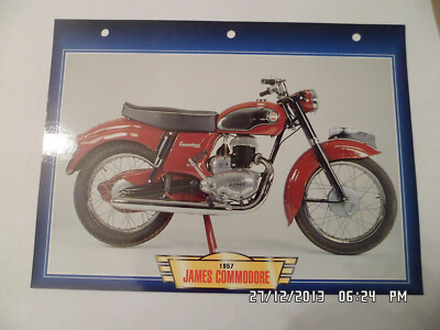 CARTE FICHE MOTO JAMES COMMODORE 1957 | eBay