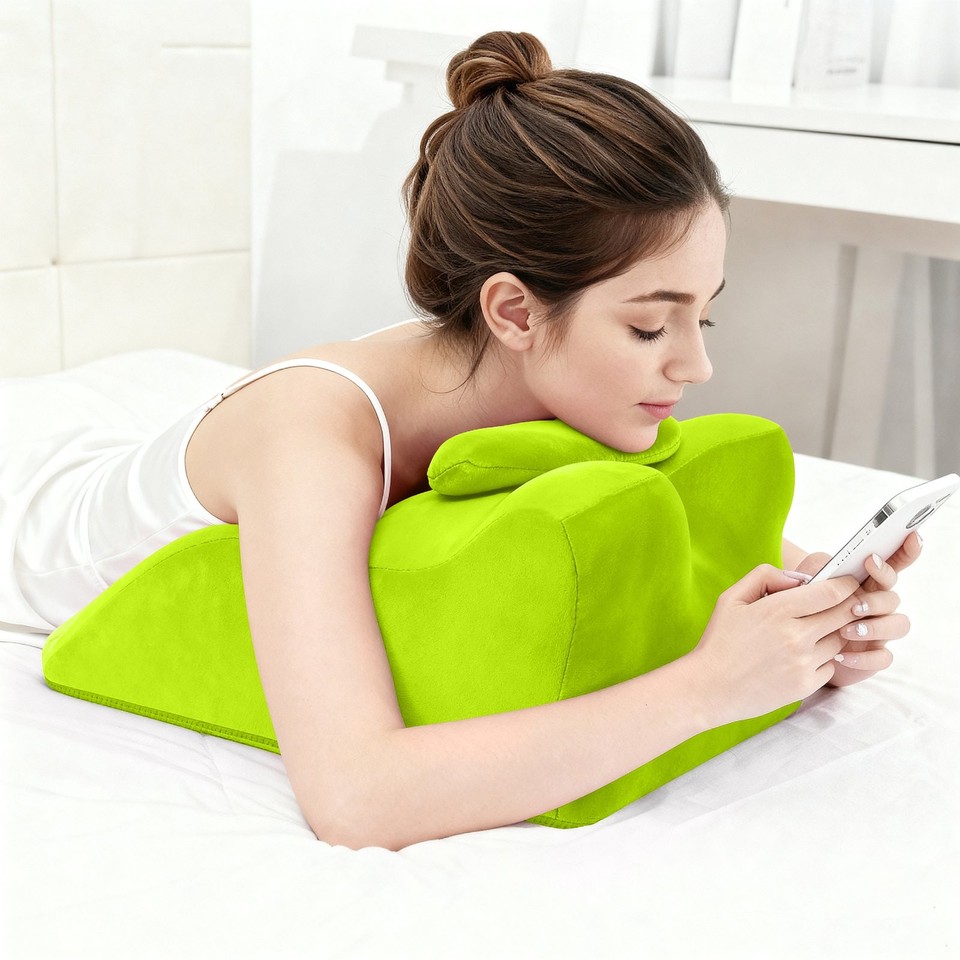 Ergonomic Spinal Posture Support Memory Foam Lounger Pillow Versatile ...