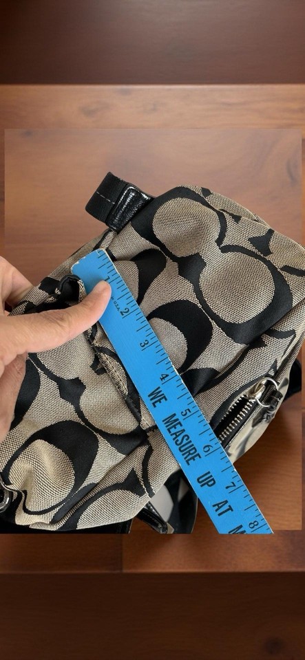 Vintage Coach Backpack Womens Signature Canvas Flap Drawstring F21928 ...