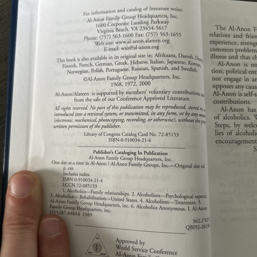 One Day at a Time in Al-Anon by Alcoholics Anonymous World (Hardcover ...