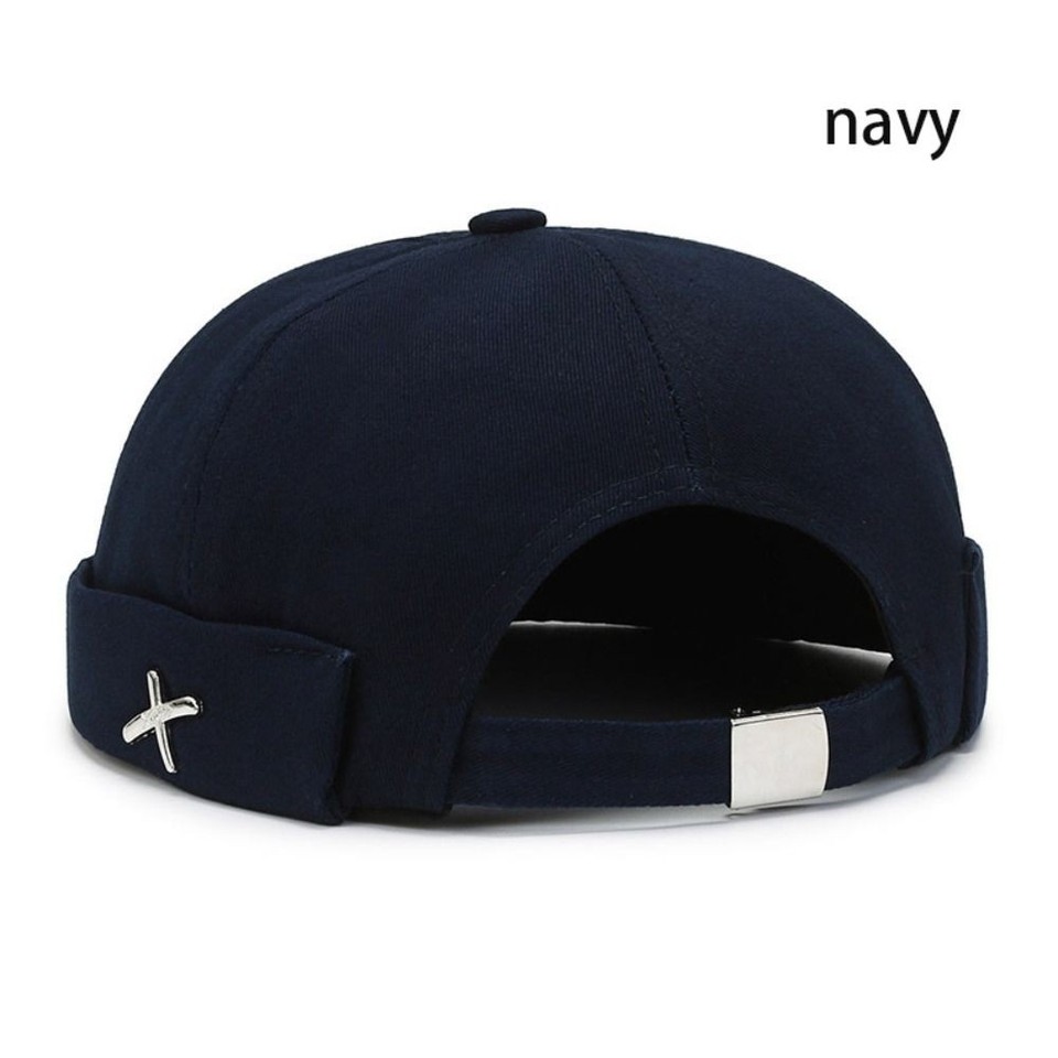 Cotton Brimless Docker Cap Solid Color Brimless Hat Bonnet Beanies Boy ...