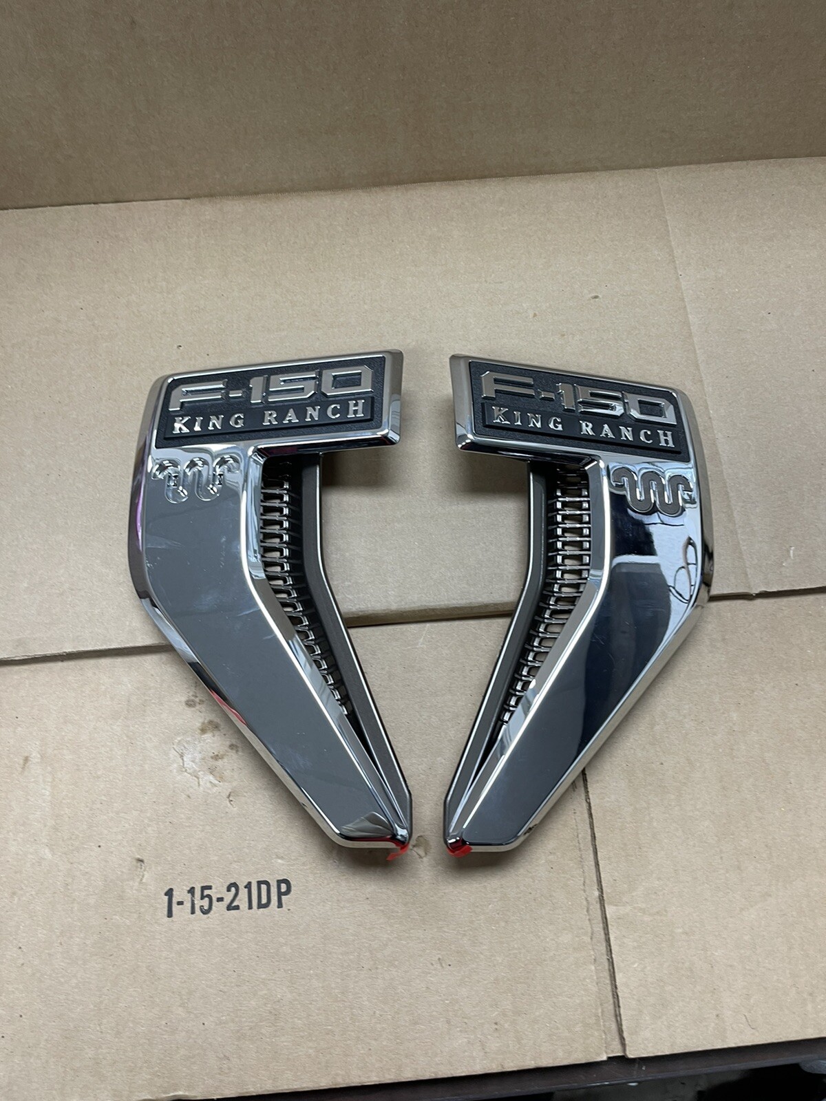 2021 Ford F-150 King Ranch Brand OEM Name Plate Emblem LH RH Set ...