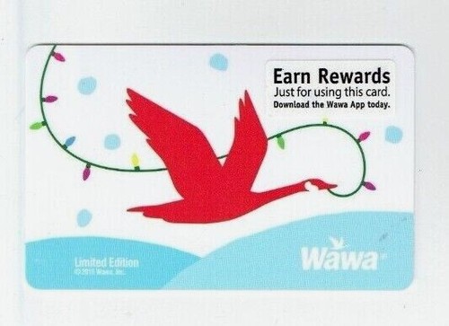WAWA Gift Card - 2018 Christmas Holidays - Bird, Lights - Collectible ...