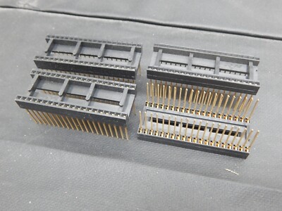 ROBINSON NUGENT GOLD PLATED 40 POSITION WIRE WRAP DIP SOCKET - LOT OF 4 SOCKETS | eBay