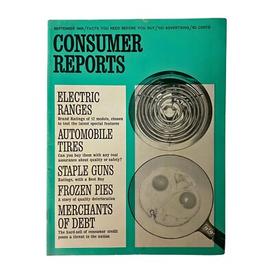 Consumer Reports Magazine September 1965 Electric Ranges Models No ...