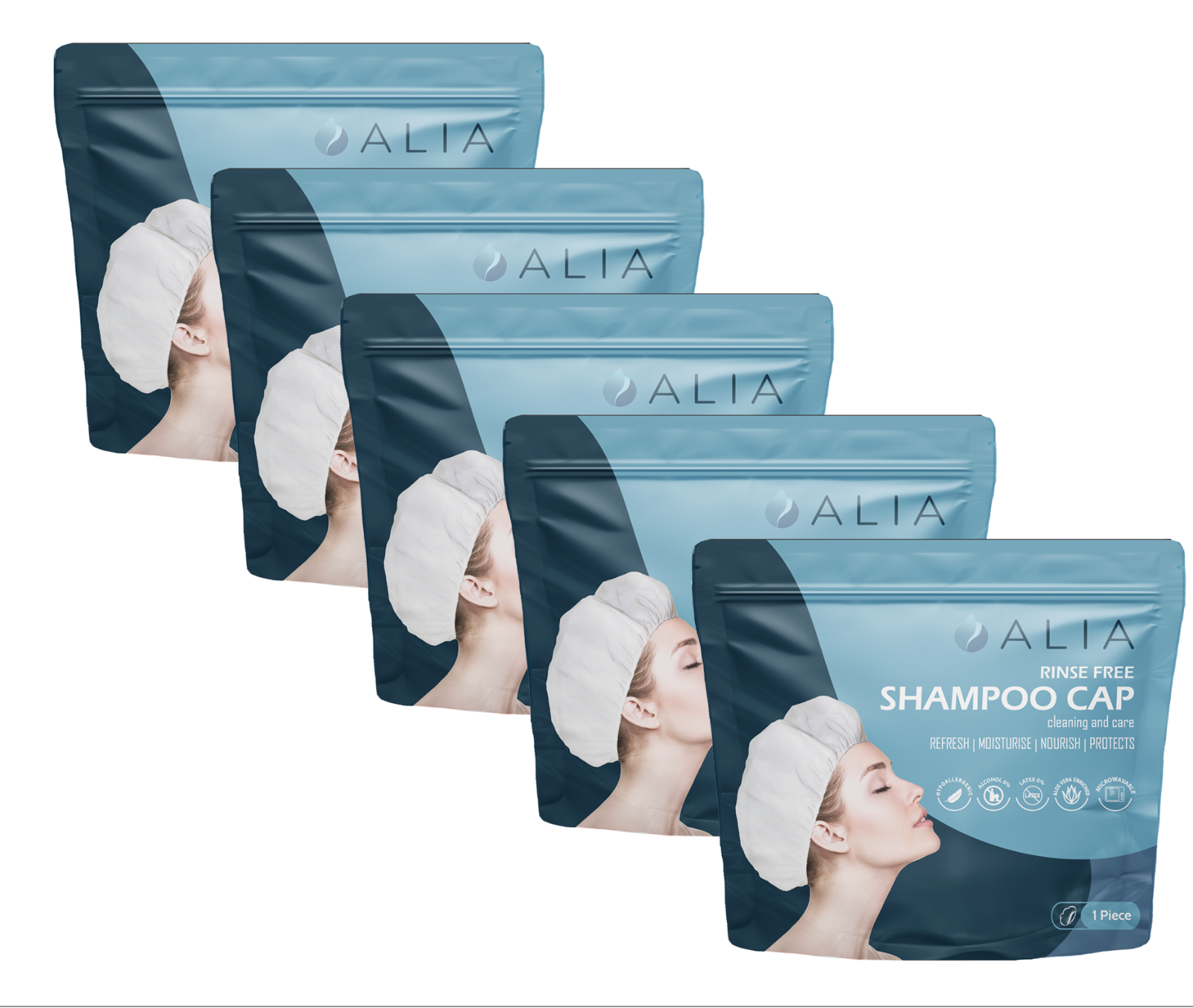 ALIA Rinse Free Shampoo Cap-Cleansing&Care-Microwaveable,Aloevera Ext ...