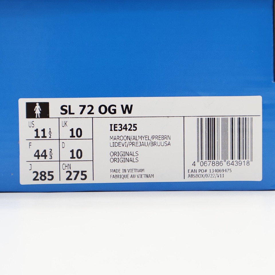 IE3425 adidas Originals SL72 Maroon Almost Yellow Preloved Brown (Women ...