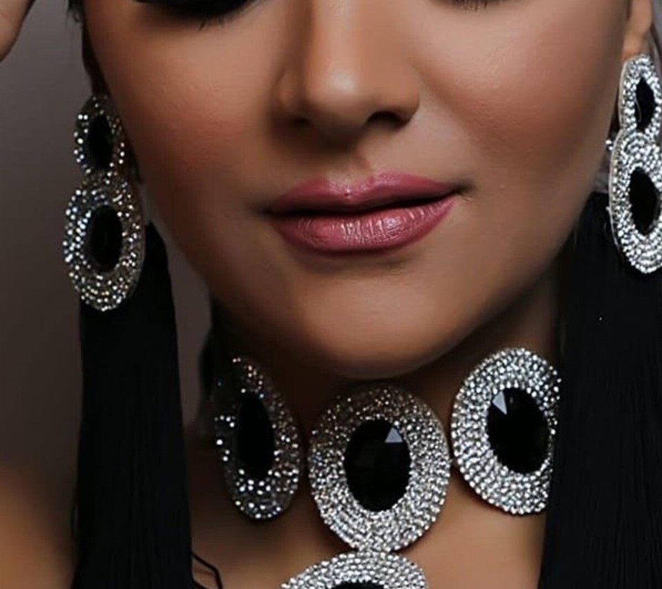 Handmade Exclusive Extra Long Rhinestone Jewelry Ring Necklace Set | eBay