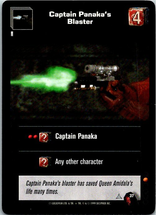 Captain Panaka's Blaster Star Wars Young Jedi CCG Card | eBay