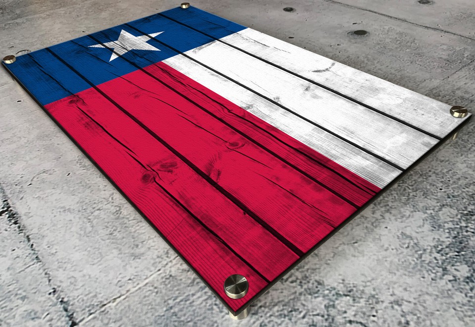 Texas State Flag Wood Print Wall Art Decoration 24" x 15" | eBay UK