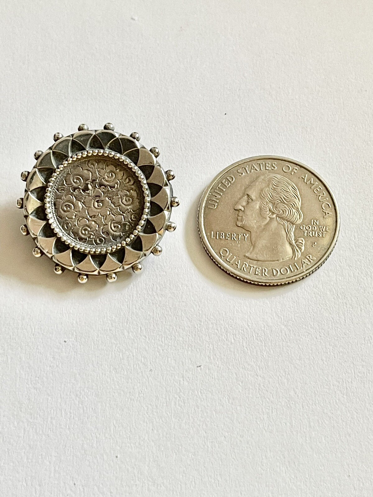 Antique Victorian Silver Engraved Pansy Flowers Floral Bobble Edge ...