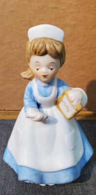 Vintage Lefton Nurse Figurine w/ Chart & Pen 2397 Orig Sticker - FREE ...