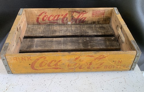 Vintage 1960’s Yellow Coca-Cola Wooden Case | eBay