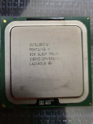 Intel Pentium D 820 SL8CP (2.80GHz, 2MB, 800MHz) LGA775 CPU Processor ...