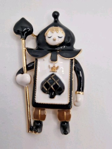 Alice In Wonderland Red Queen Spade Guard Brooch Vintage Inspired ...