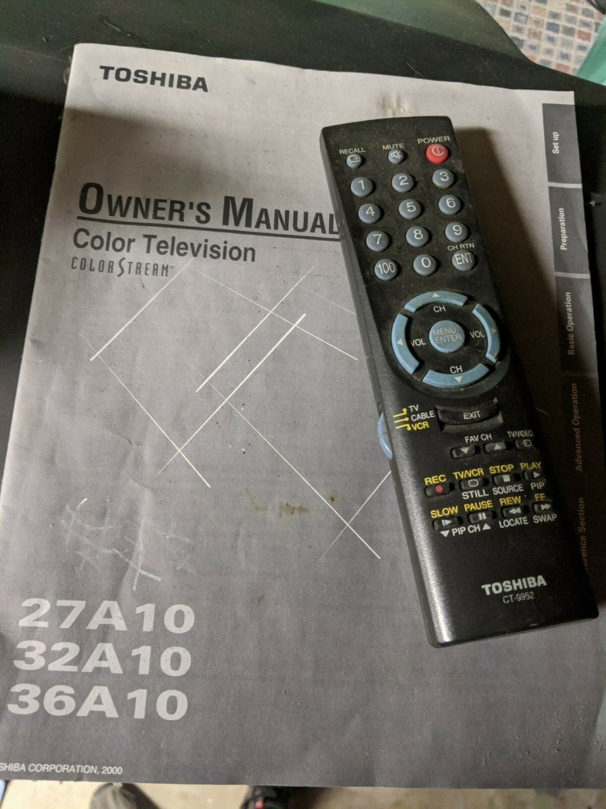 Vintage 36" Toshiba Tube CRT Color TV | eBay