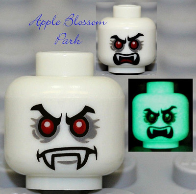 LEGO Glow in Dark Lord VAMPYRE MINIFIG HEAD - Vampire Dracula Groom ...