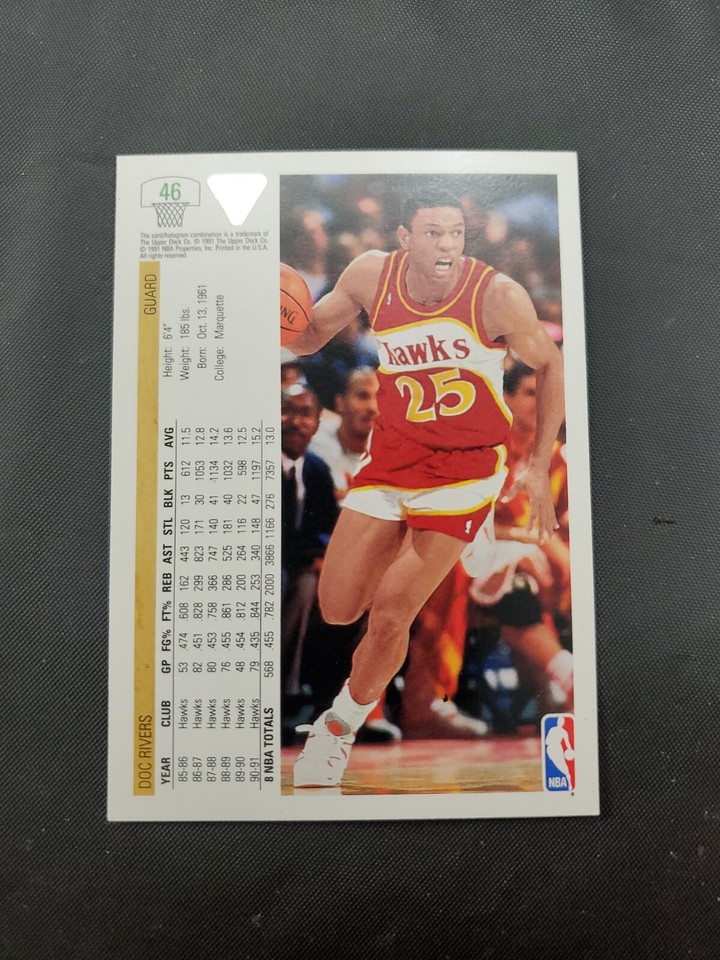 91-92 Upper Deck Basketball Card Doc Rivers #46 FAST SHIPPING! | eBay
