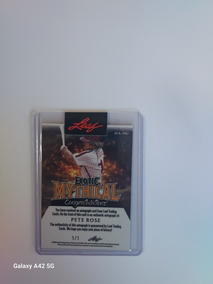 2024 LEAF EXOTIC MYTHICAL PETE ROSE AUTO AUTOGRAPH PRISMATIC MINOTAUR 1 ...