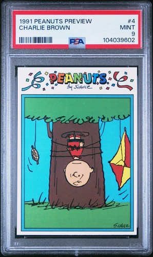 1991 PEANUTS PREVIEW SNOOPY 4 CHARLIE BROWN PSA 9 | eBay
