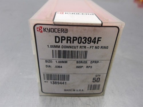 50 NEW! Kyocera 1mm Carbide Tipped Downcut Router Endmill DPRPO394F | eBay